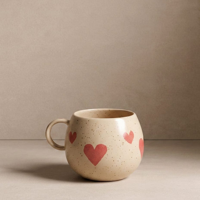 Ball Mug Cozy Hearts Limited Edition stoneware ceramic Egg Back Home