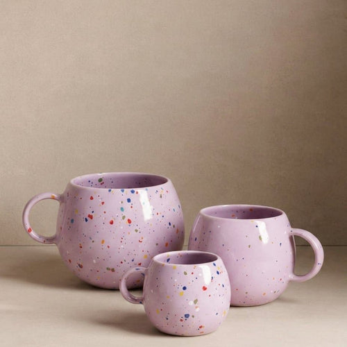 Lilac Ball Mug 90ml Confetti | Stoneware | Egg Back Home